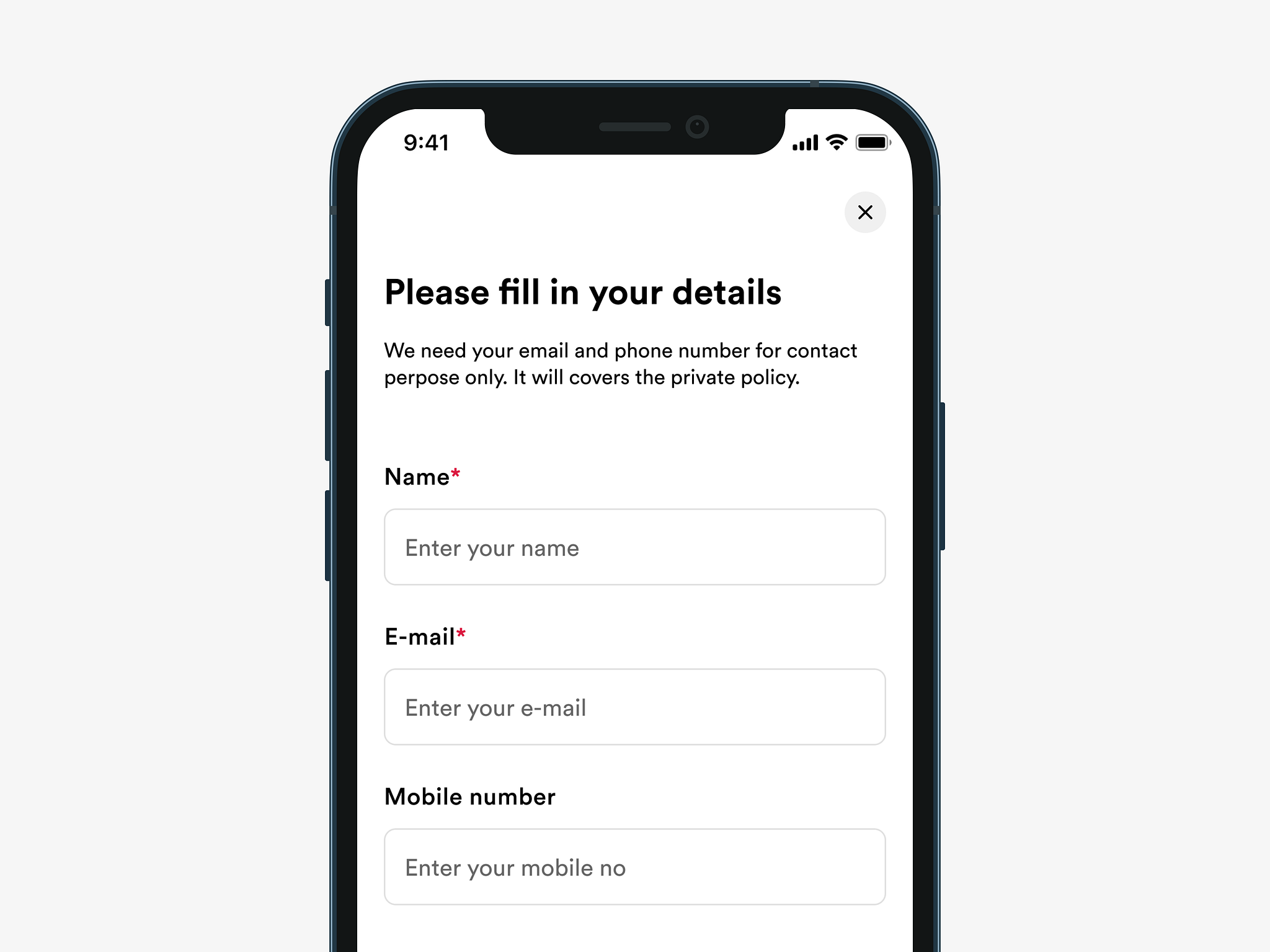 Personal Details fill screen by Shri on Dribbble