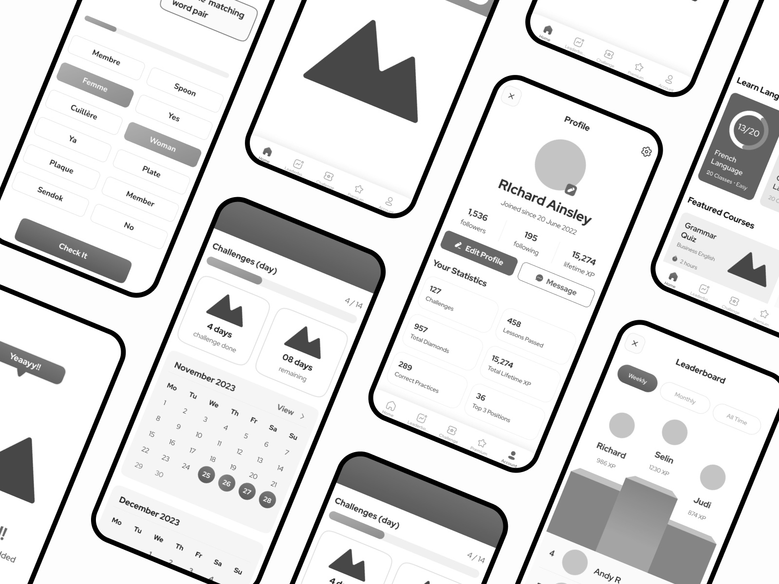 Language Learning Mobile App UI Design by Samsun Nahar | Product ...