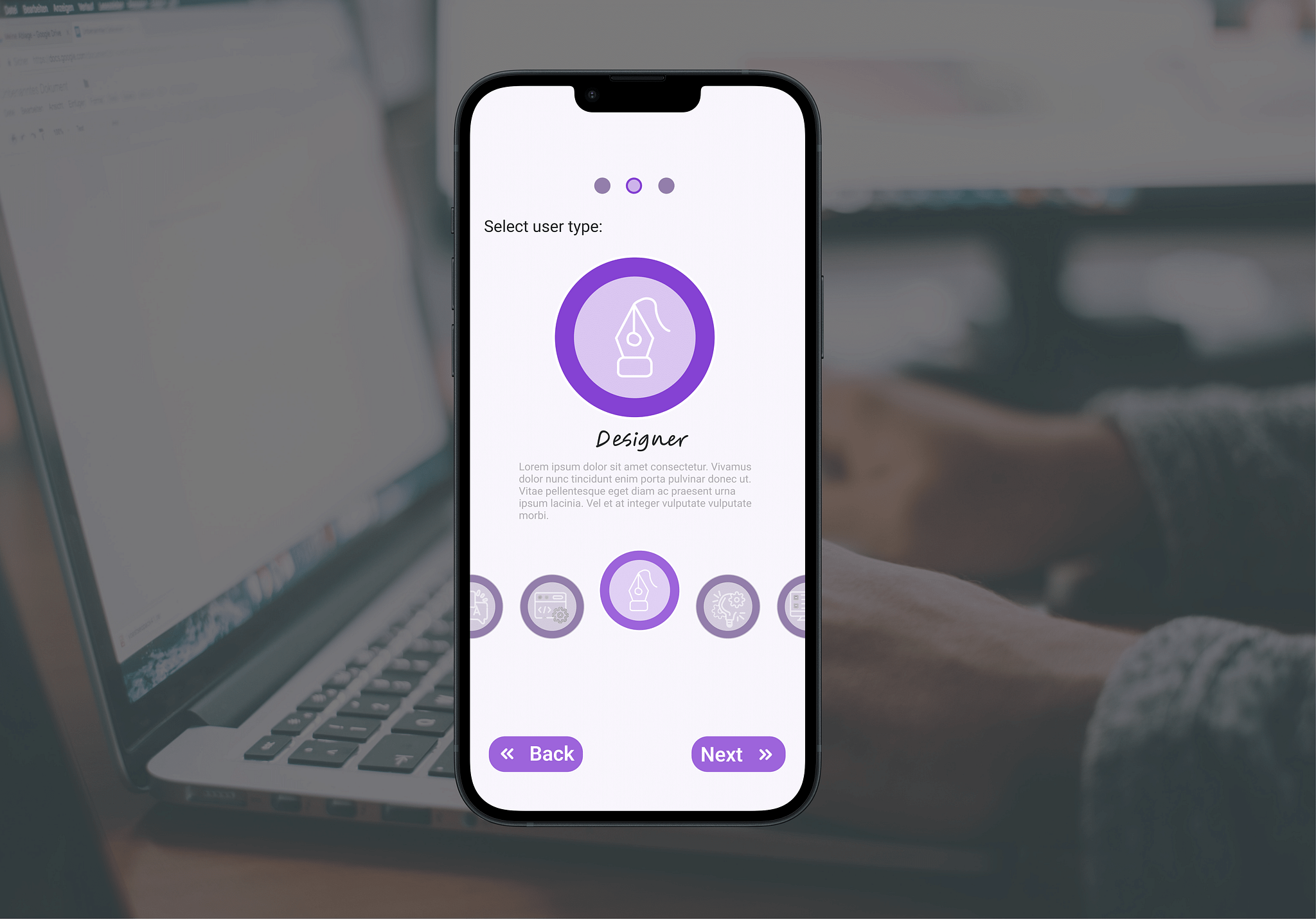 Select User Type - Daily UI 064 by Gökçe on Dribbble