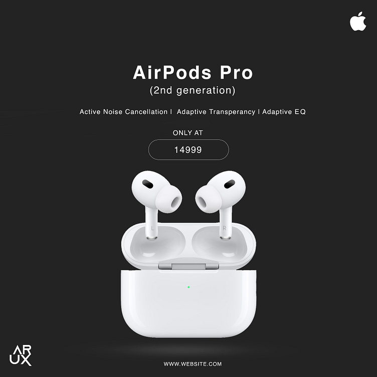 airpods pro simple social media post design by Arshdd UX on Dribbble