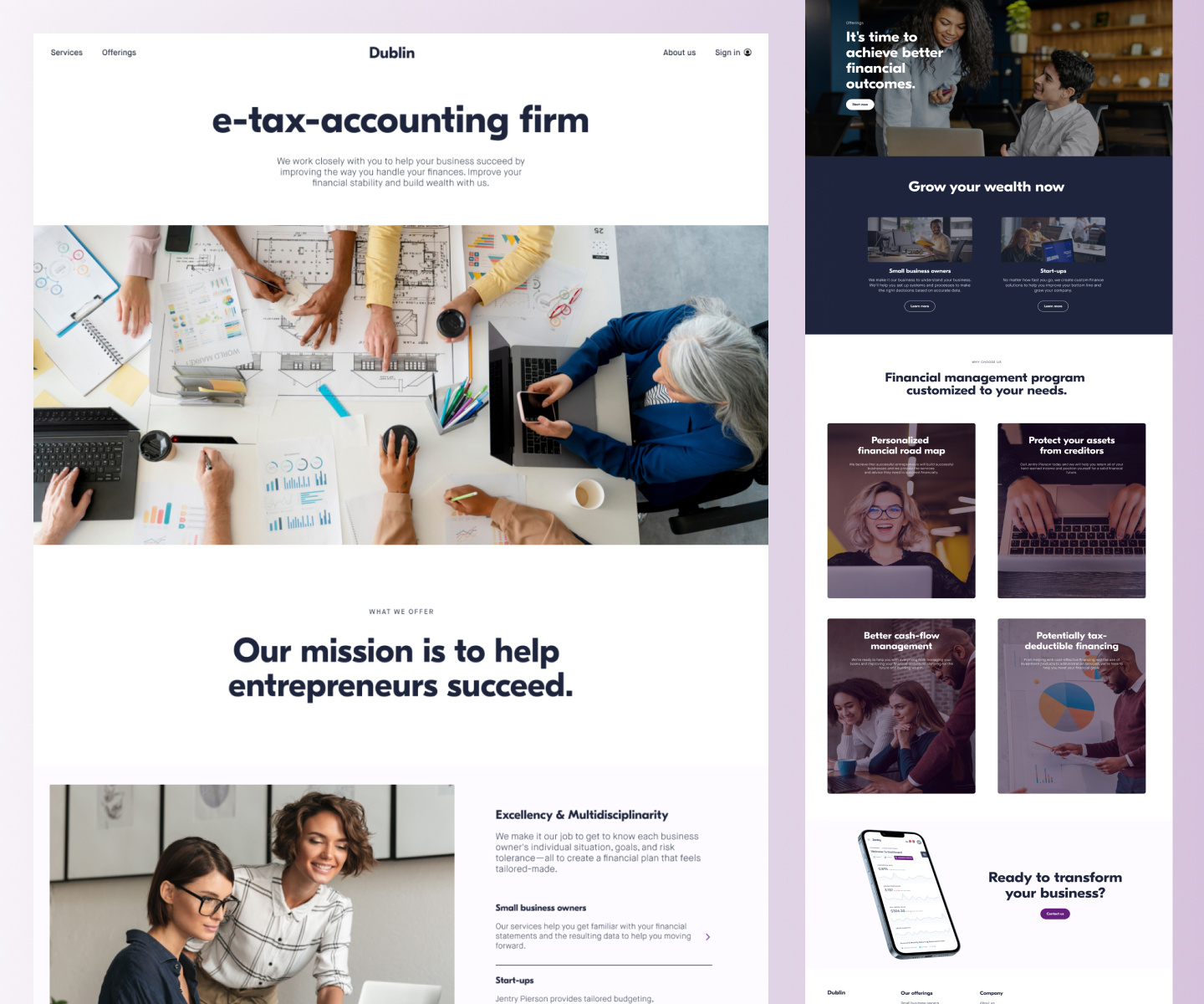 Website design for a finance/accounting company Figma template by ...