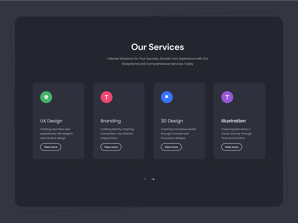 Our Services Section by Eleyas Hasan 🏅 on Dribbble