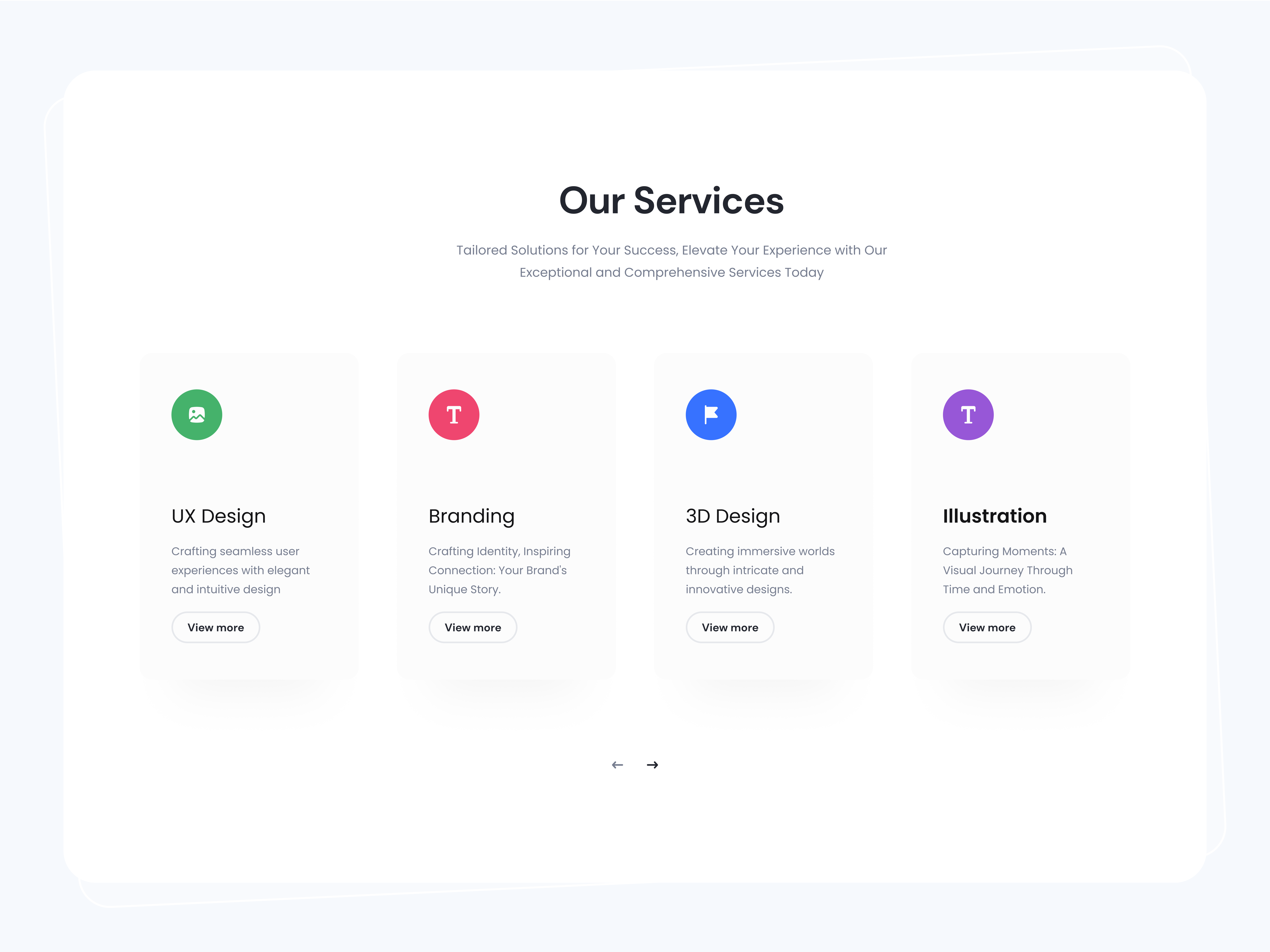 Our Services Section by Eleyas Hasan 💎 on Dribbble