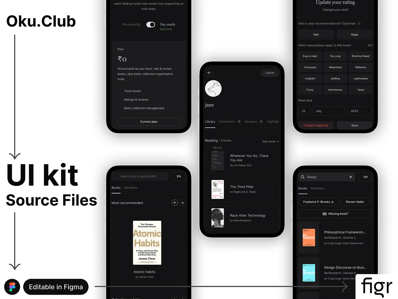 Make Oku.club UI your own by Figr Design on Dribbble
