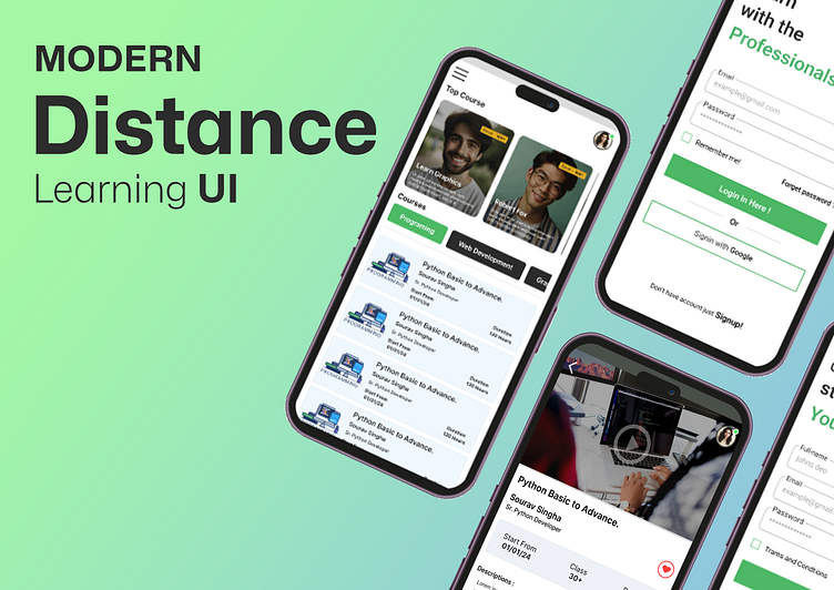 Modern Education UI by Sayeed Anwar on Dribbble