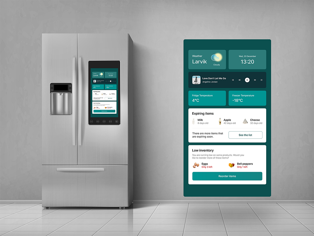 Smart fridge design by Ligaya L. on Dribbble