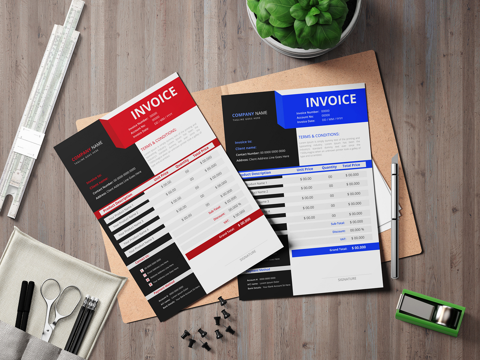 Modern Invoice Design Template by Syed Raihan Uddin on Dribbble