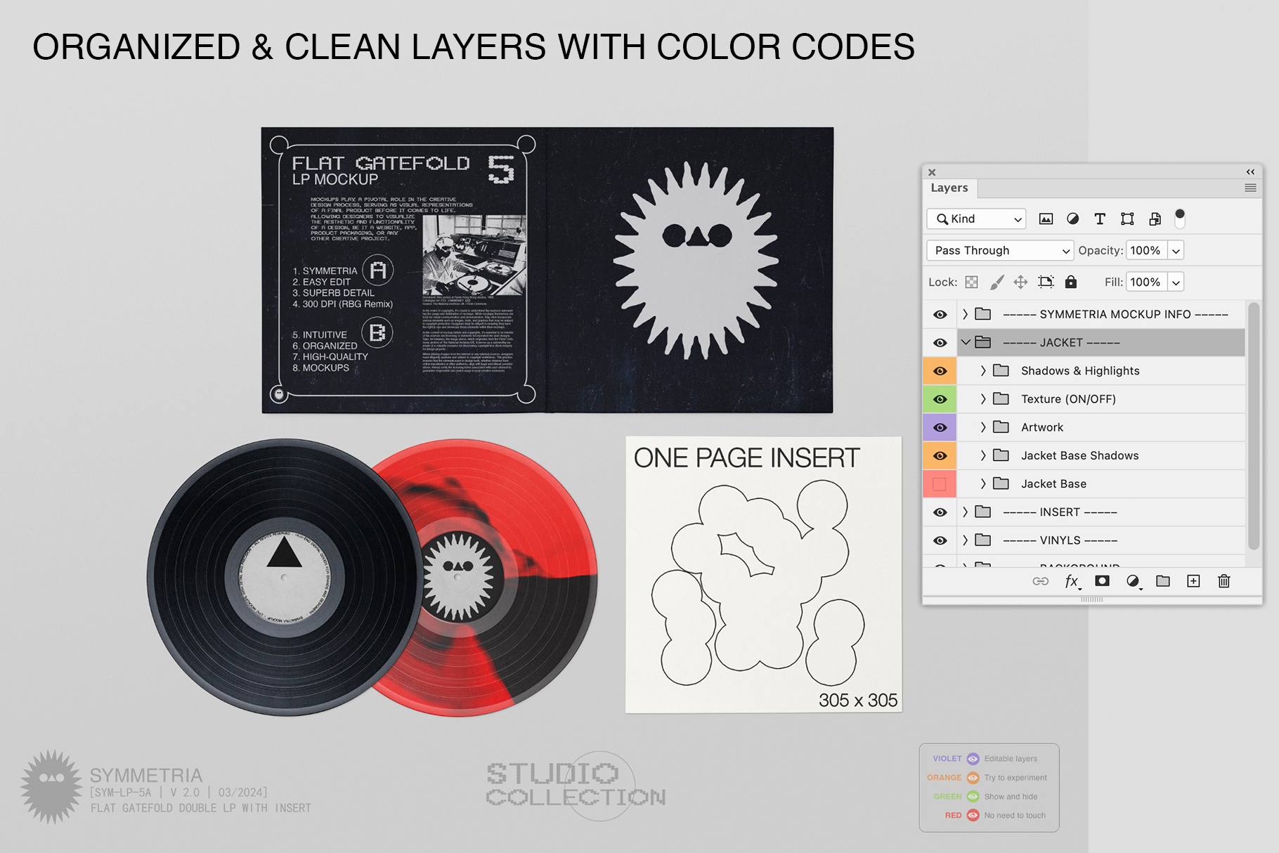 Flat Gatefold Vinyl Record Mockup Pack by Glue Lab on Dribbble