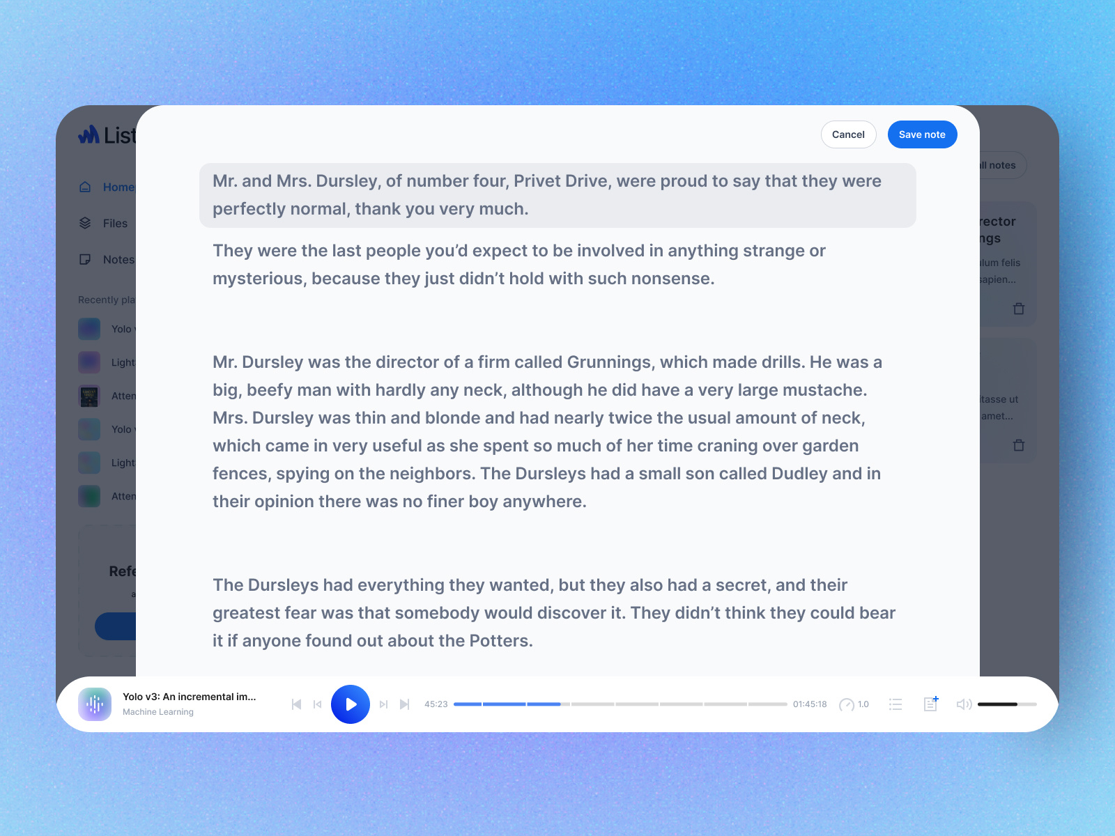 AI Reader WebApp by Marcus Phellipe on Dribbble