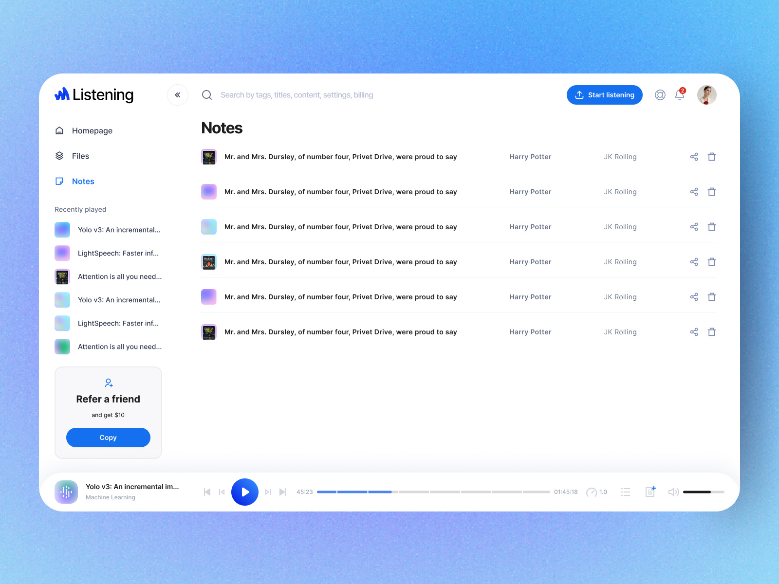 AI Reader WebApp by Marcus Phellipe on Dribbble