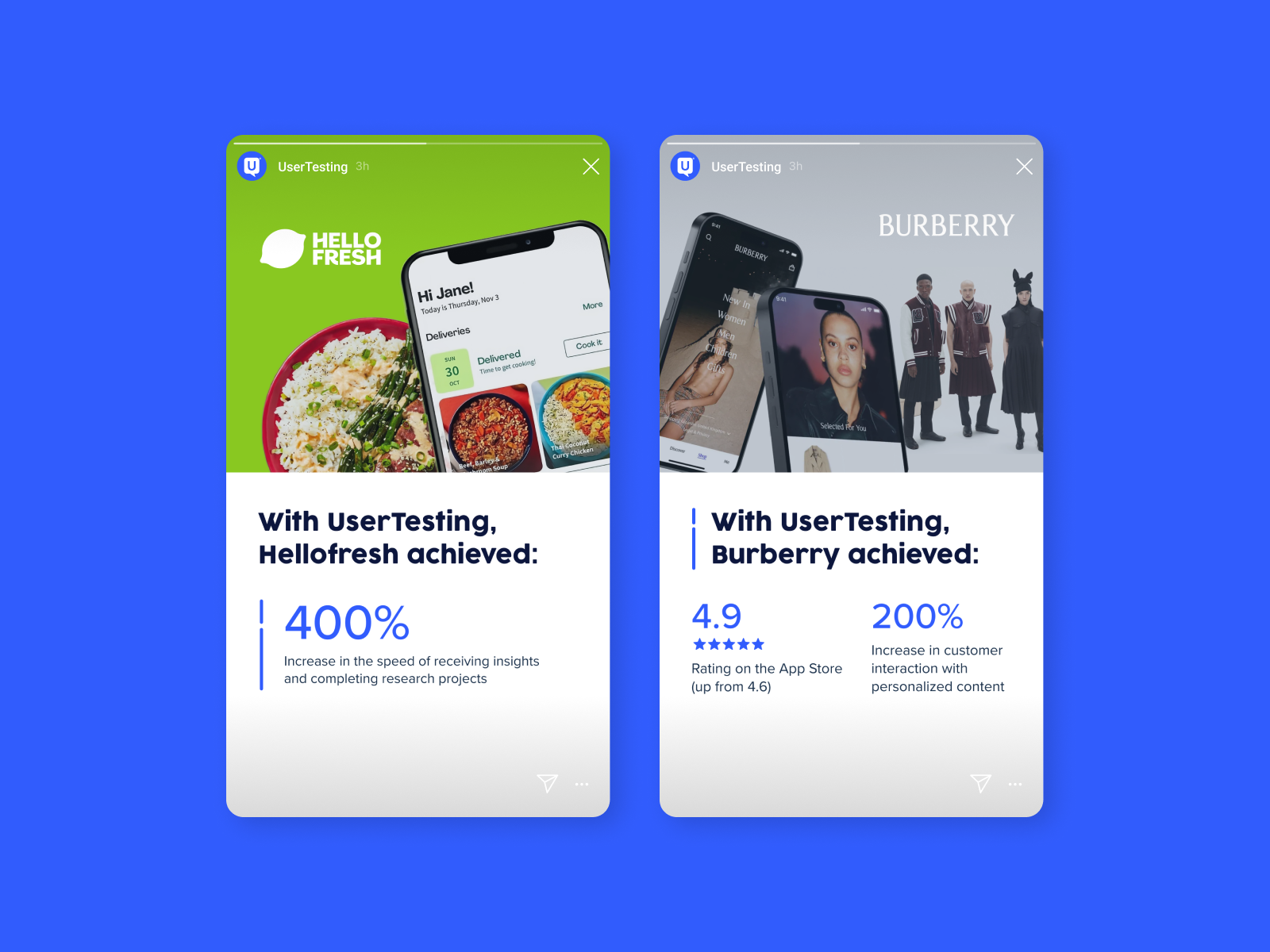 UserTesting - IG Story Ads by Maria Rodrigues for Hey Digital on Dribbble