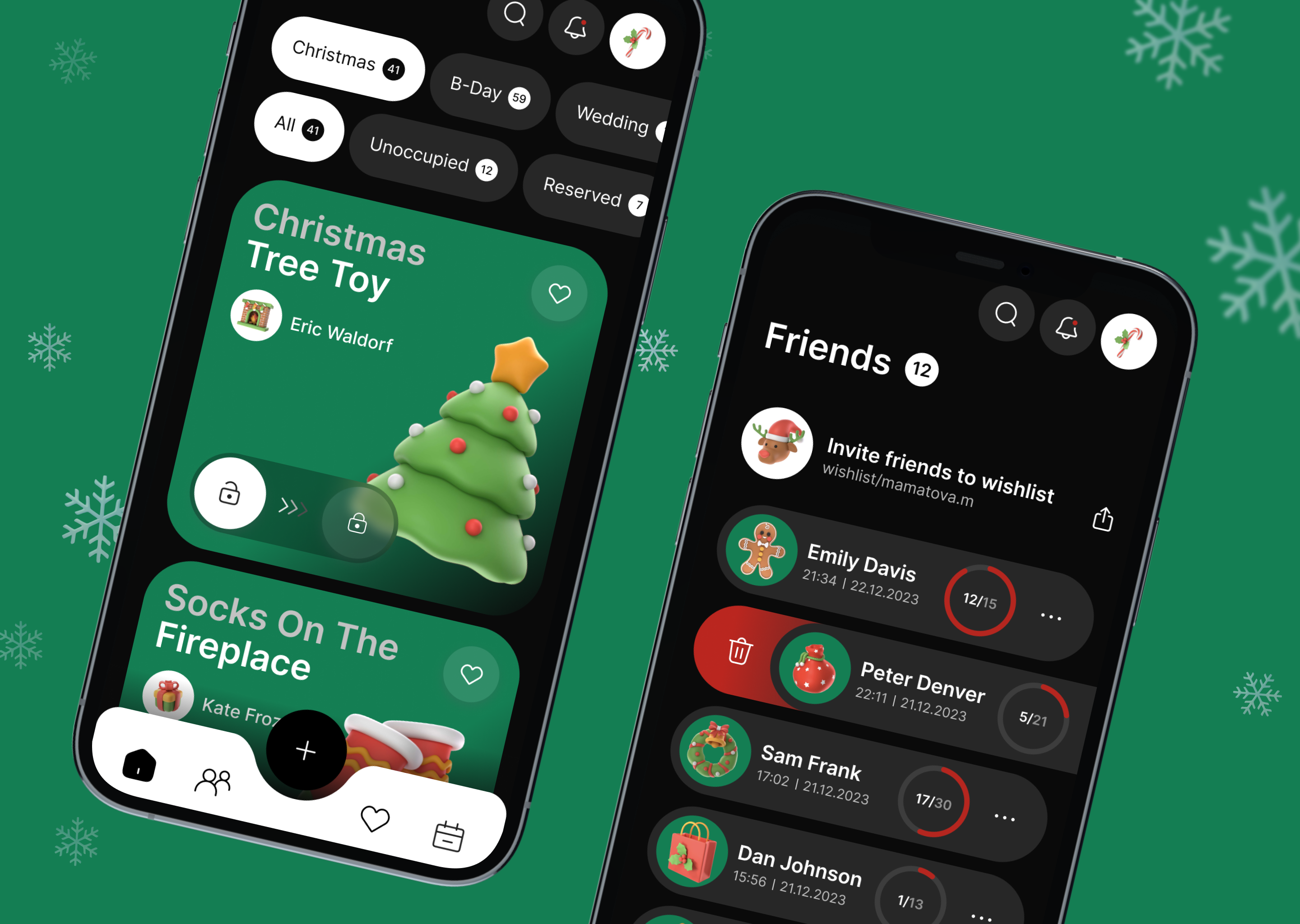 Christmas Wishlist App by Anastasiya Ryzhkova for W3Forge on Dribbble
