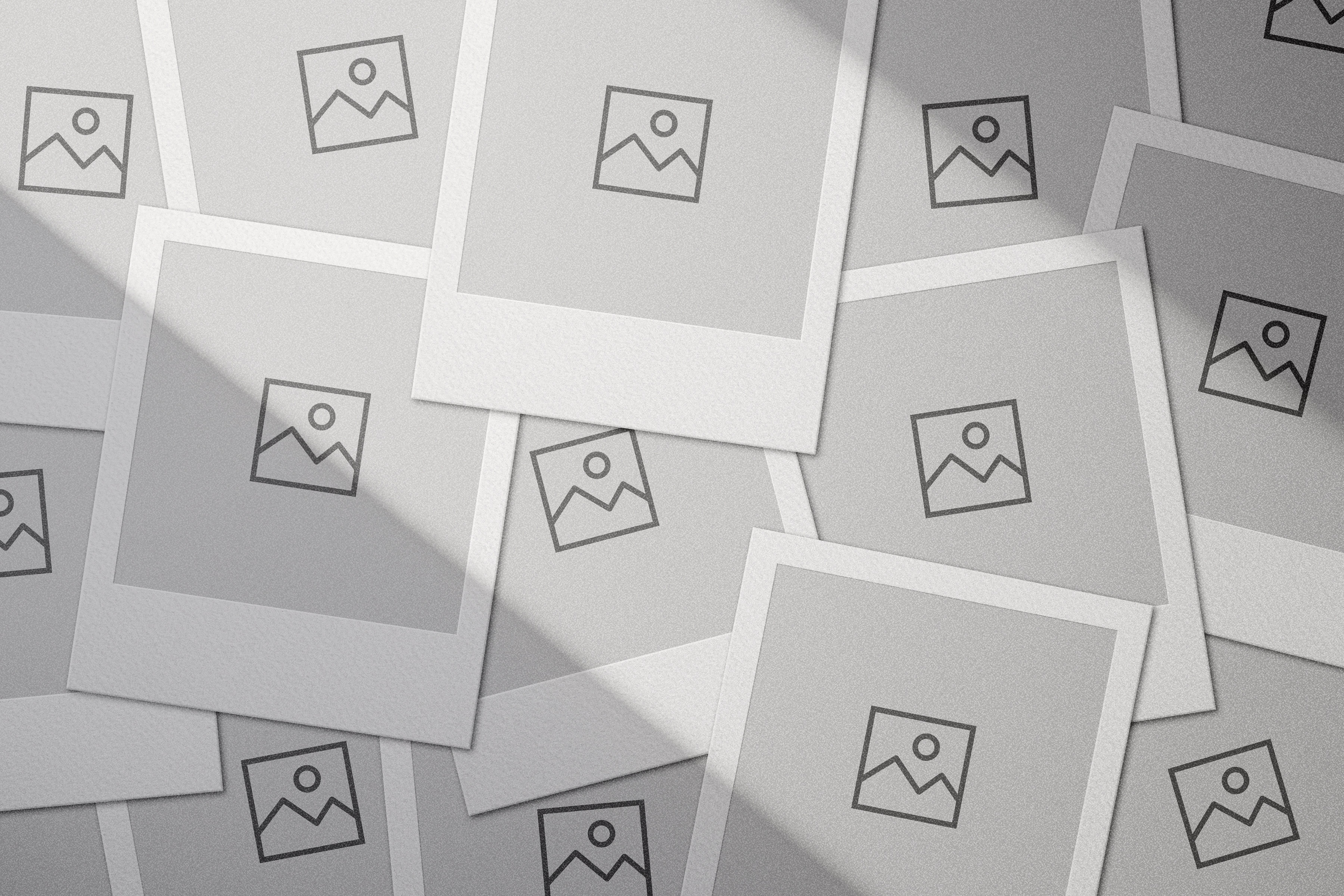 Scattered Polaroid Collage Mockup by Pixelbuddha on Dribbble