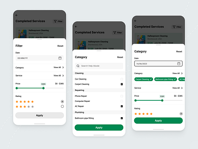 Various Filter Options by Omar Faruk on Dribbble