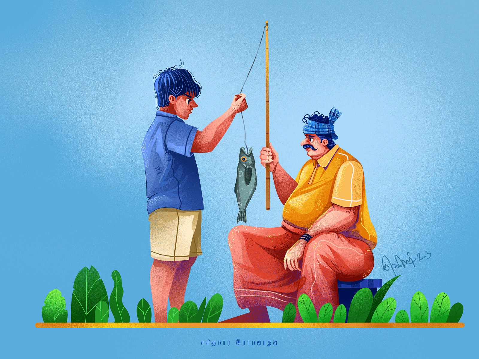 Fisher man by Sasikumar Ramanathan on Dribbble