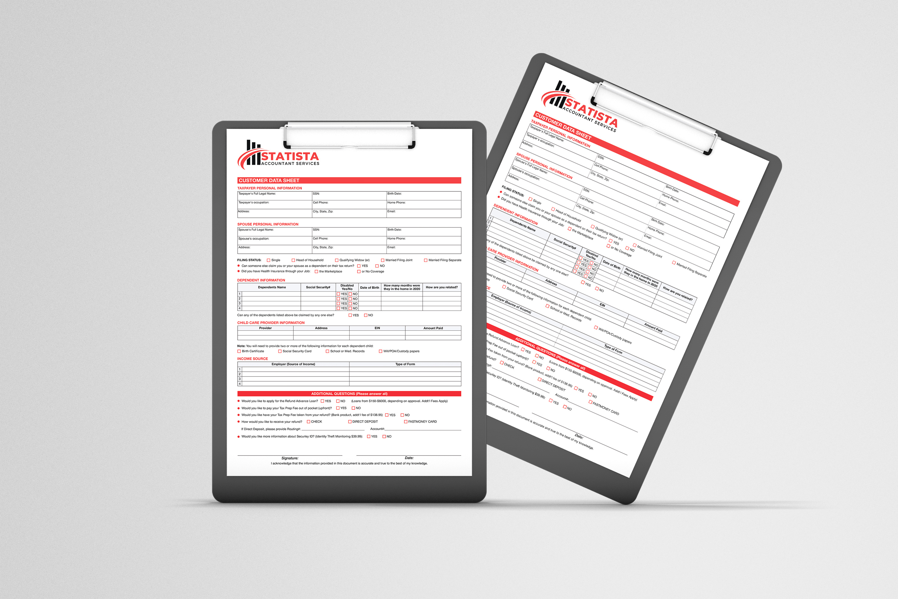 Customer Data Sheet Design | PDF Form | Fillable PDF Form by Susmoy Dey ...