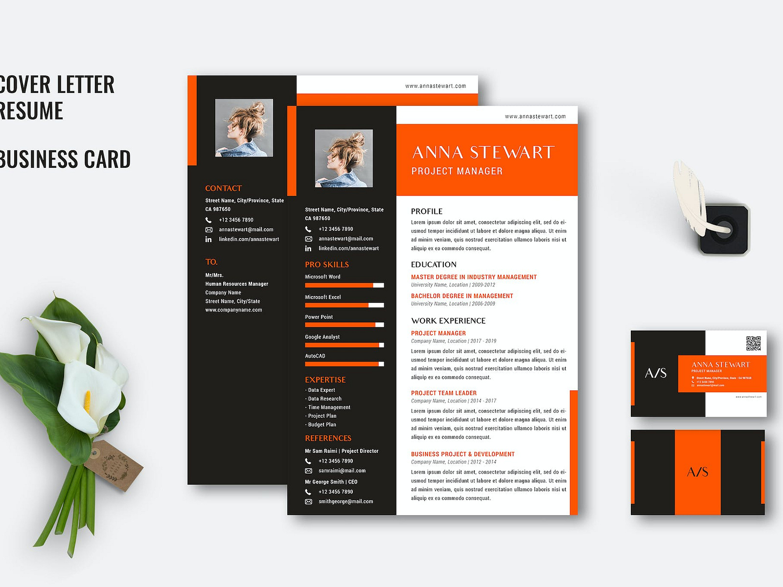 Athena - Creative CV Resume Set by Design My CV on Dribbble