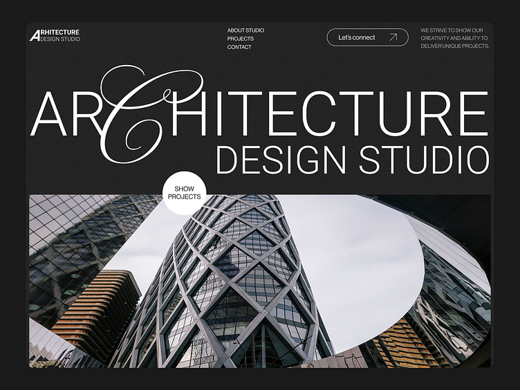 A Landing For An Architectural Agency by Desire Creative Agency on Dribbble