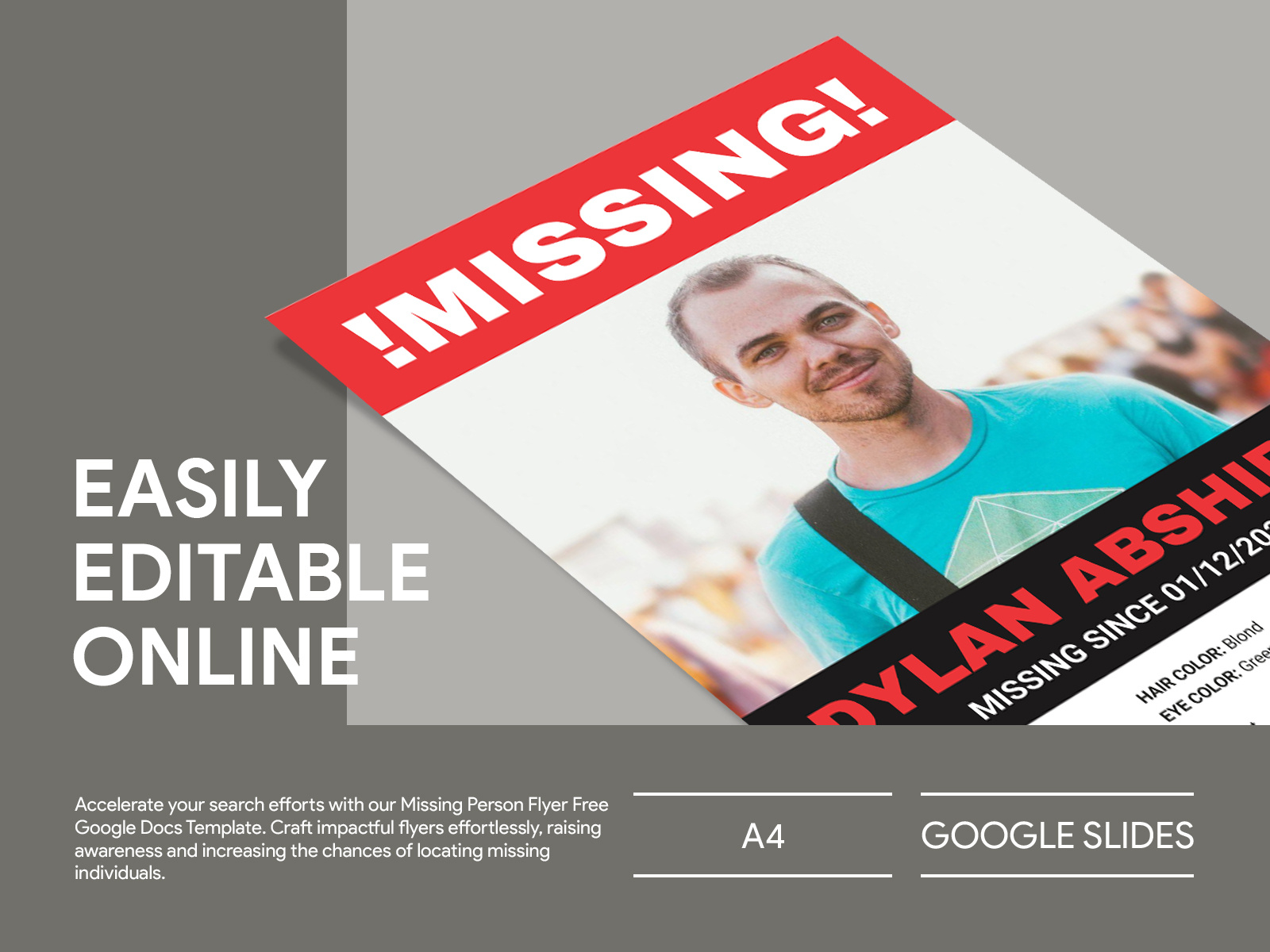 Missing Person Flyer Free Google Docs Template by Gdoc on Dribbble