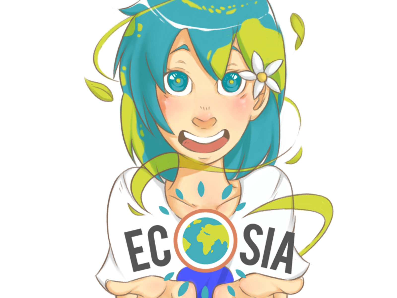 Earth-chan x Ecosia by Fajar FA on Dribbble