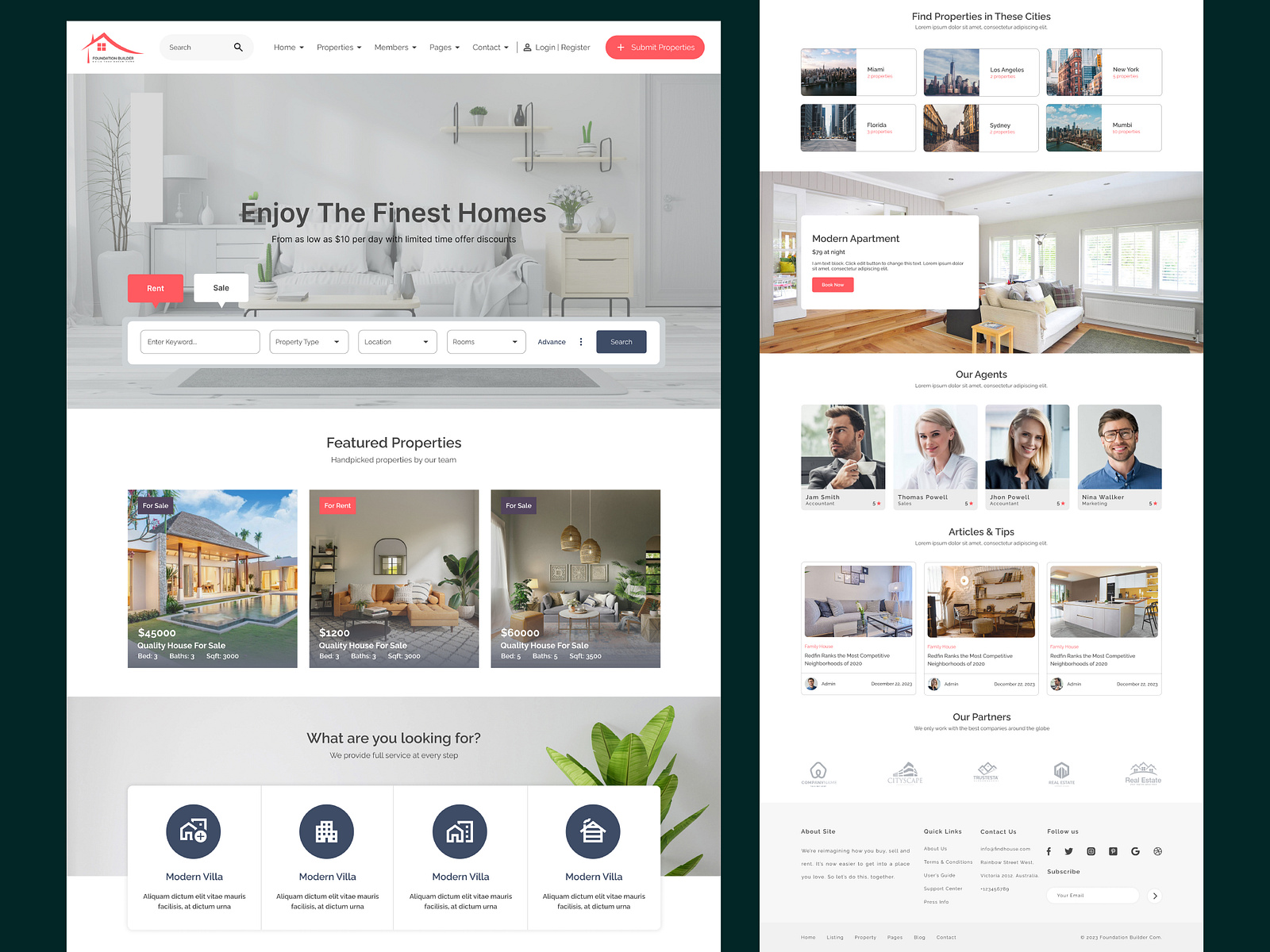 Construction Company Website UI Design by Md Nasim Sarower on Dribbble