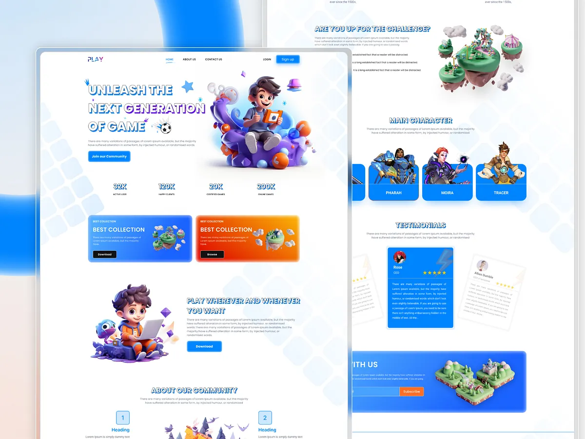 Gaming Website Design designs, themes, templates and downloadable ...