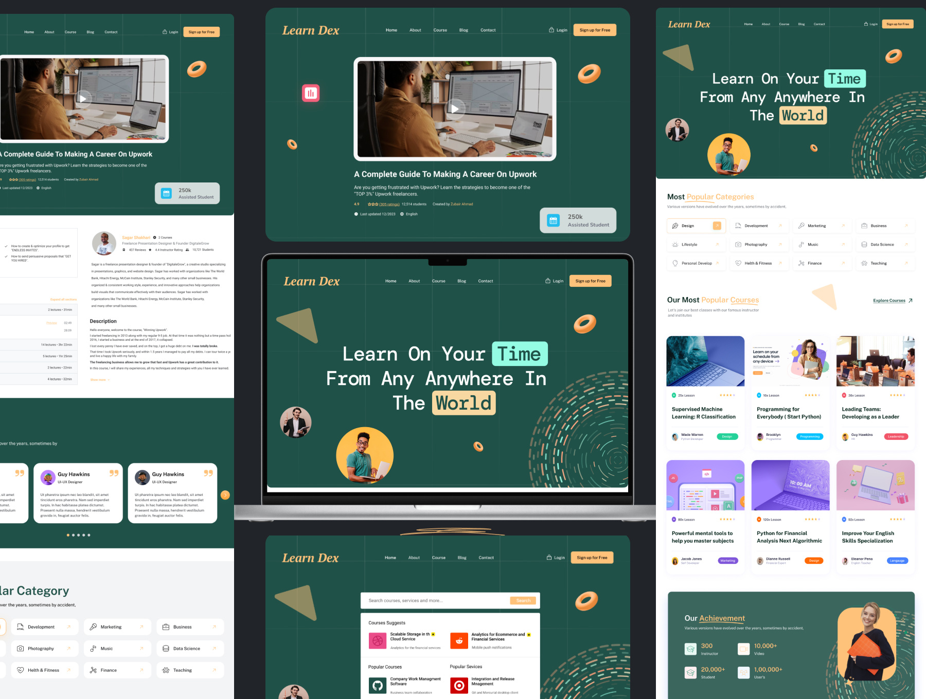 Online Course Web Template and UI Kit Design by Muhammad Ahmad on Dribbble