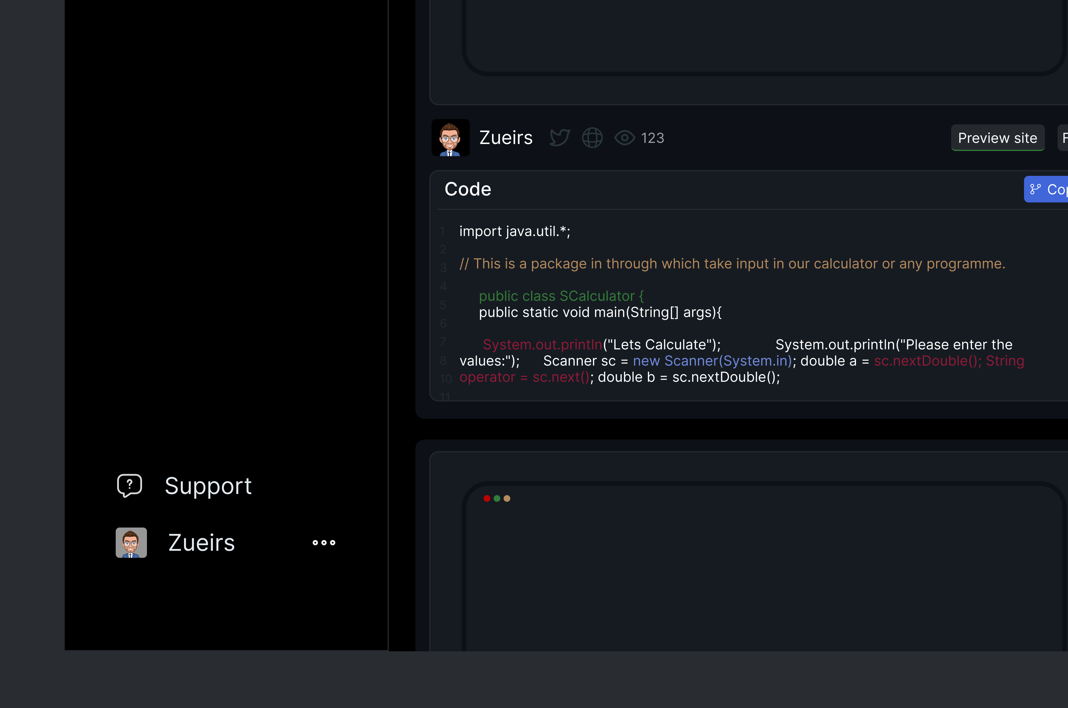 Interaction code display by ibrahim aliu on Dribbble