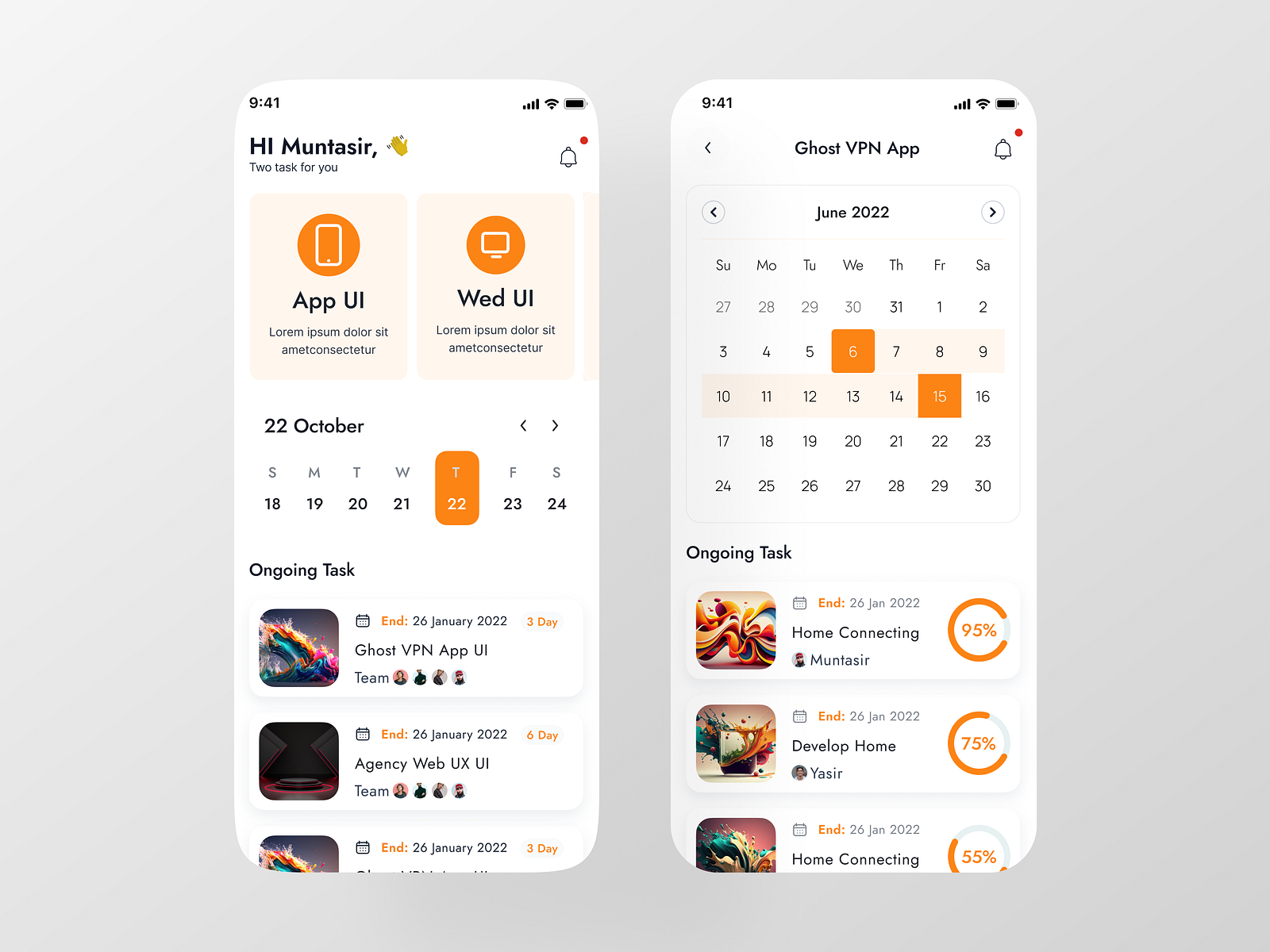 Task Managements App UI UX Design by Muntasir Mahmud on Dribbble