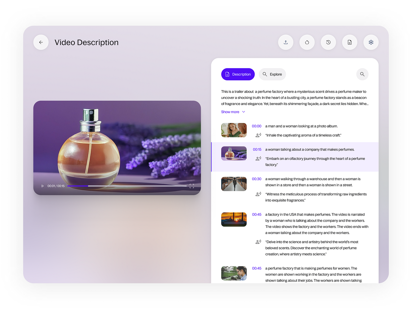 Video Description AI by Lola Jiang on Dribbble