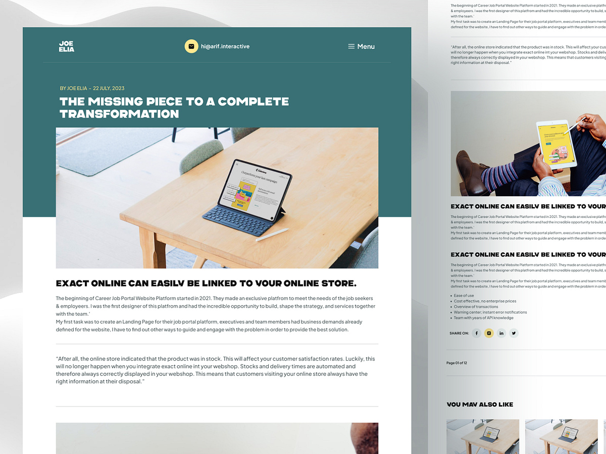 Blog Details Page designs, themes, templates and downloadable graphic ...