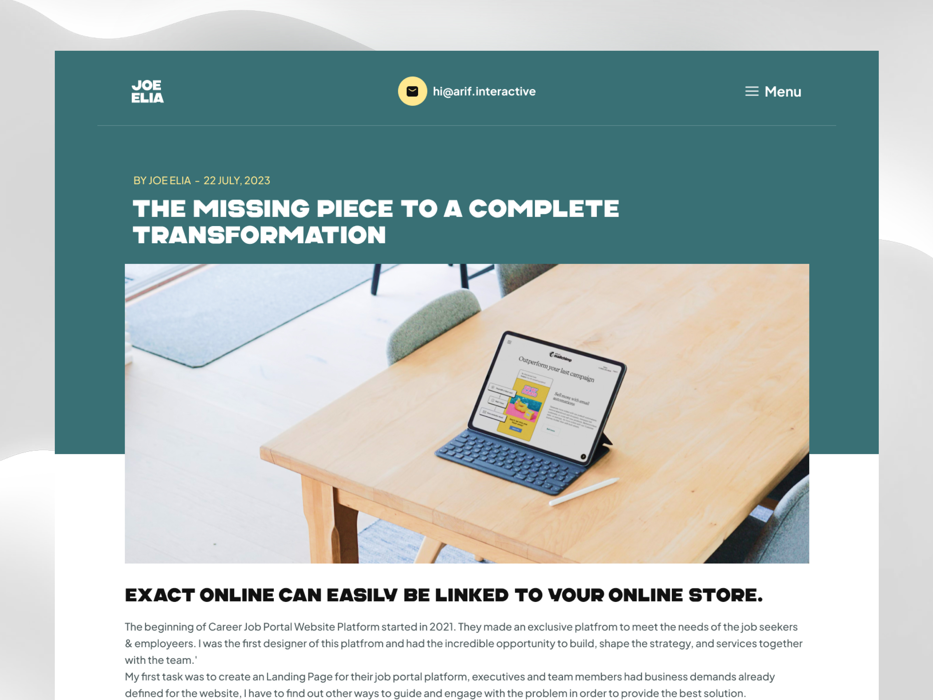 Blog & Article Details Page UI by Eliteflow on Dribbble