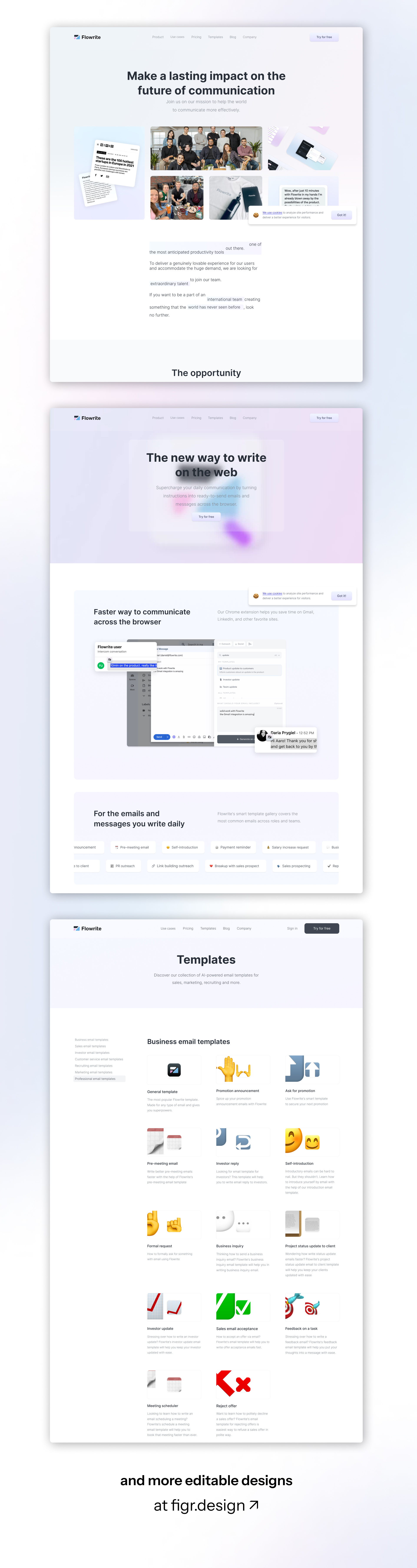 Make Flowrite UI your own by Figr Design on Dribbble