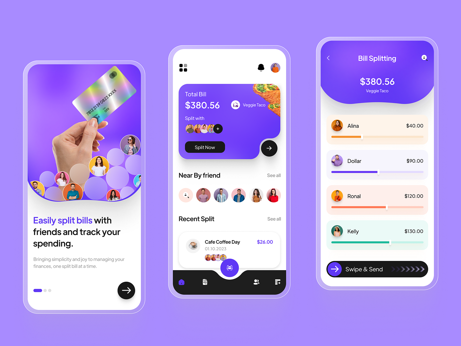 Bill Splitting App by ultroNeous Technologies on Dribbble