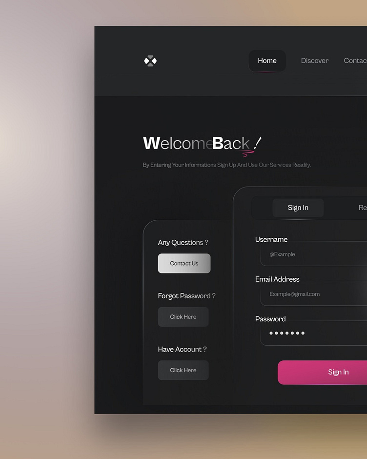 Login Form Dark Theme Ui Design 🩶🔥 by Delsa Taghizade on Dribbble