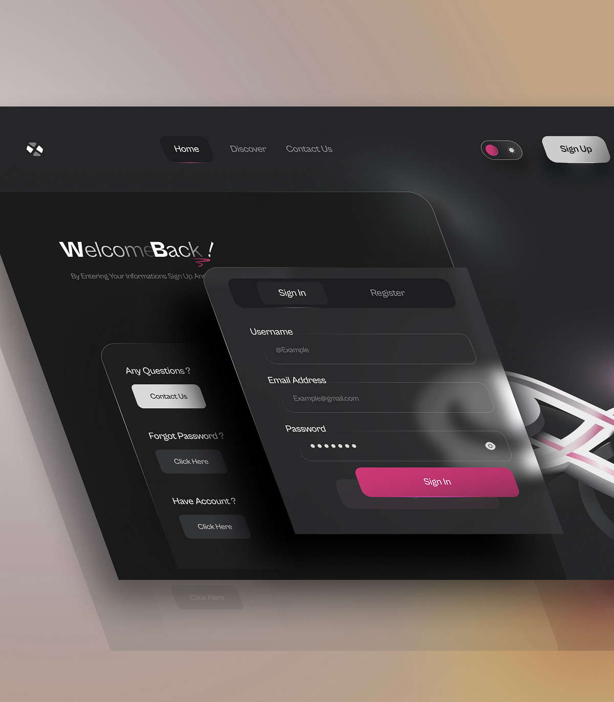 Login Form Dark Theme Ui Design 🩶🔥 by Delsa Taghizade on Dribbble