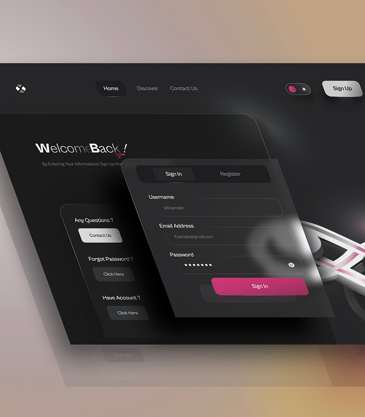 Login Form Dark Theme Ui Design 🩶🔥 By Delsa Taghizade On Dribbble