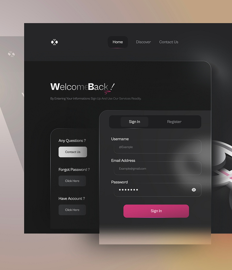 Login Form Dark Theme Ui Design π©Άπ₯ By Delsa Taghizade On Dribbble