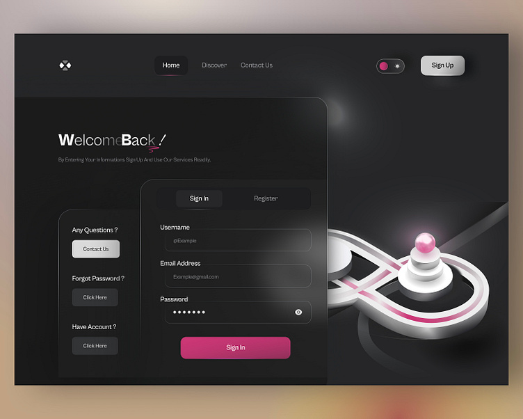 Login Form Dark Theme Ui Design π©Άπ₯ By Delsa Taghizade On Dribbble