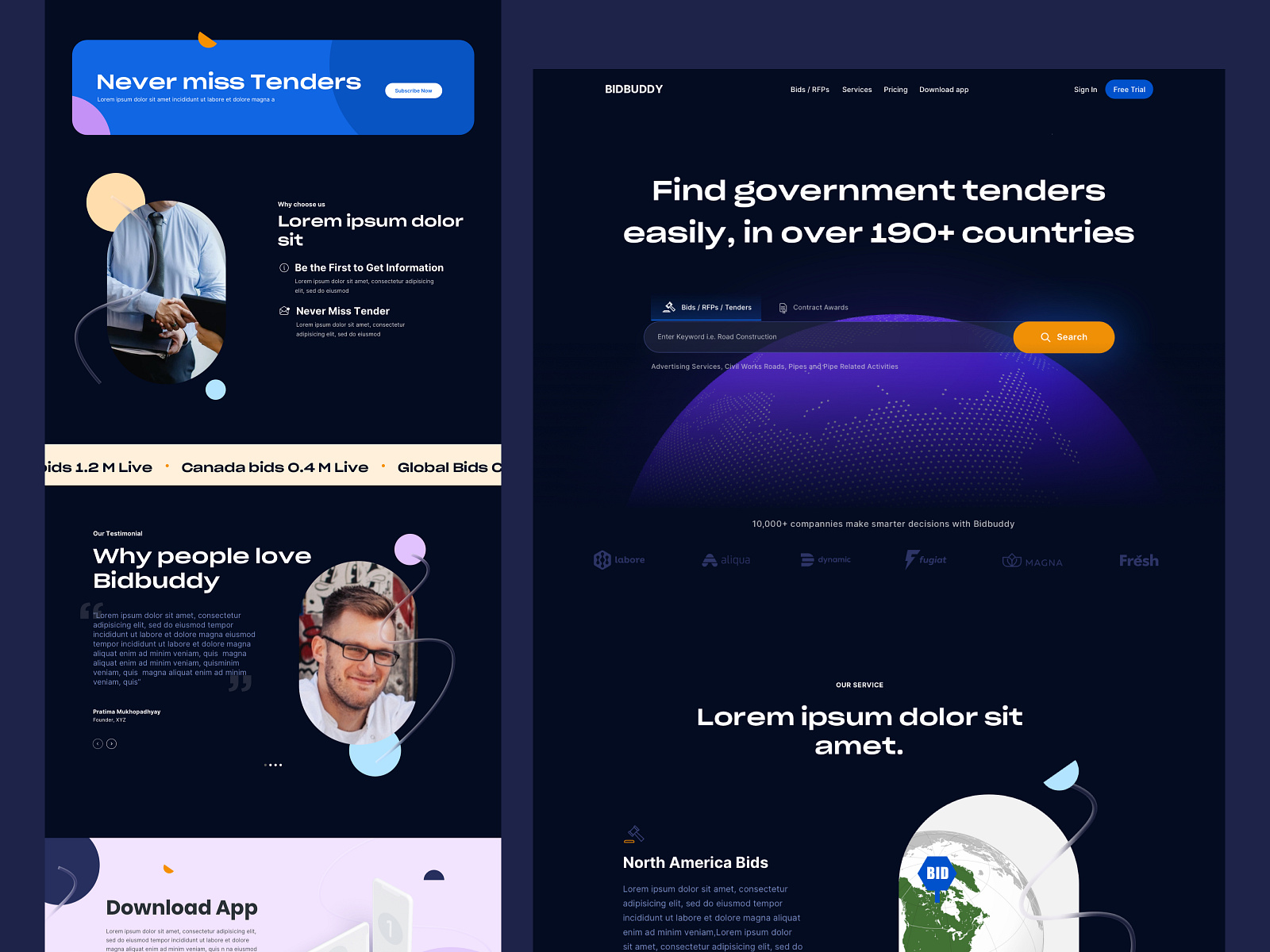 Bidbuddy Tender Website by Iftikhar for Inara Studio on Dribbble