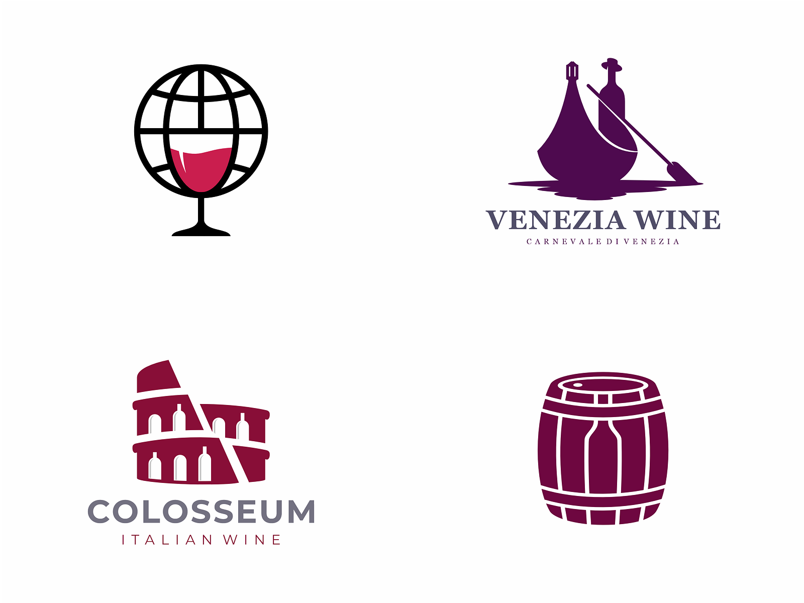 wine logos by Yuri Kart on Dribbble