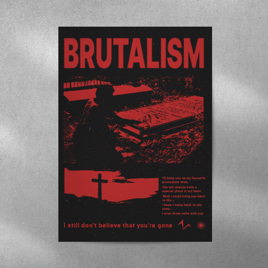 Concrete Convergence: A Brutalist Poster by Isa Atar on Dribbble