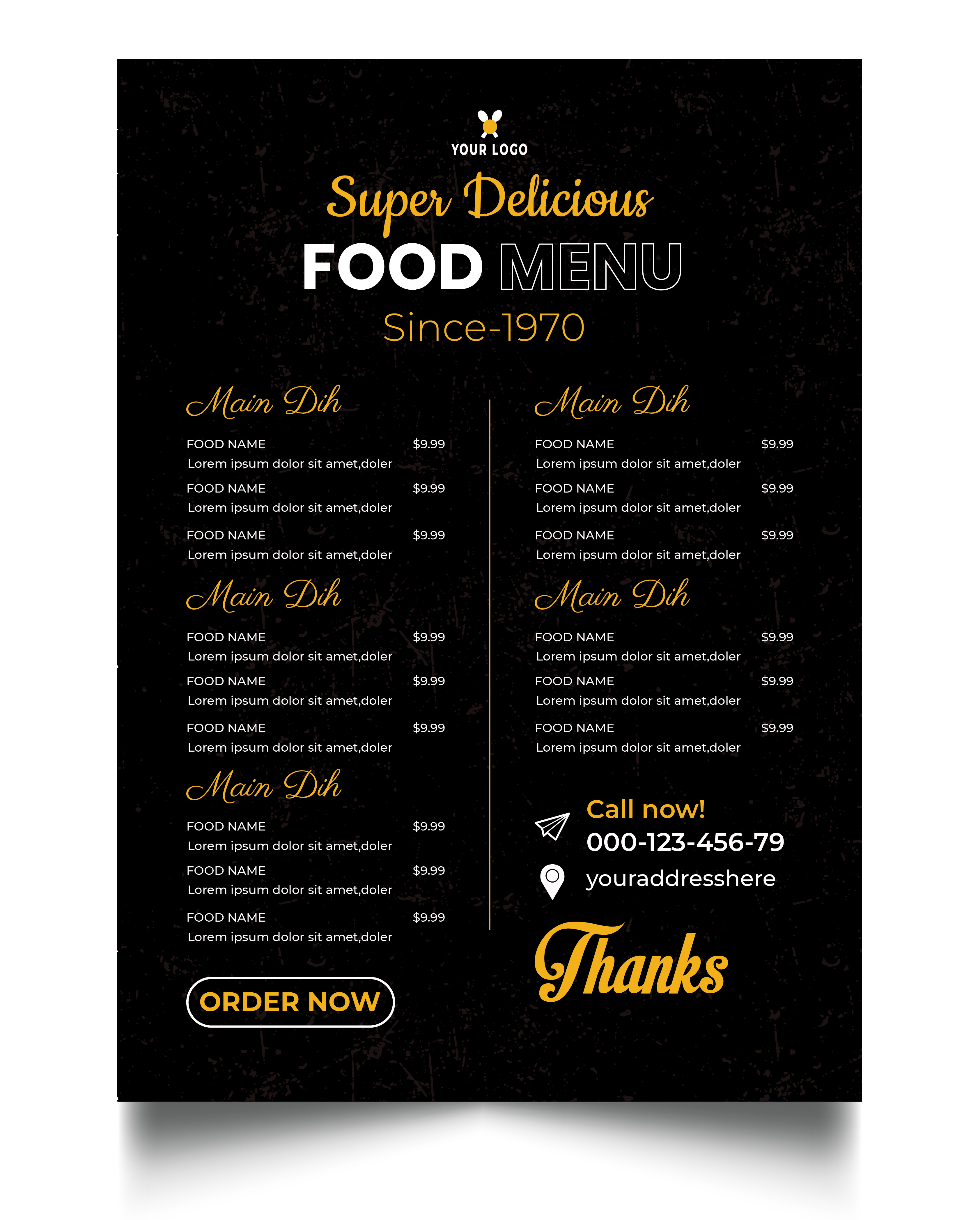 Feast Fare Menu design by KAWSAR AHMED on Dribbble