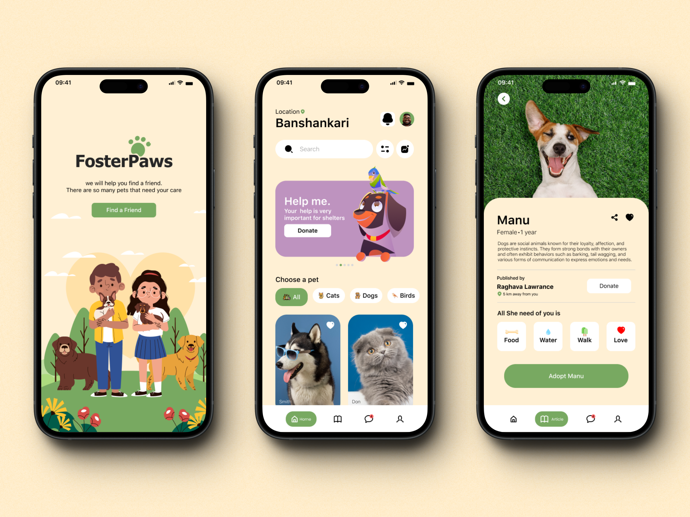 Dog Adoption App designs, themes, templates and downloadable graphic ...