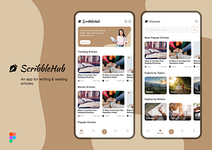 ScribbleHub: For Writing & Reading Articles by Ananya Garg on Dribbble
