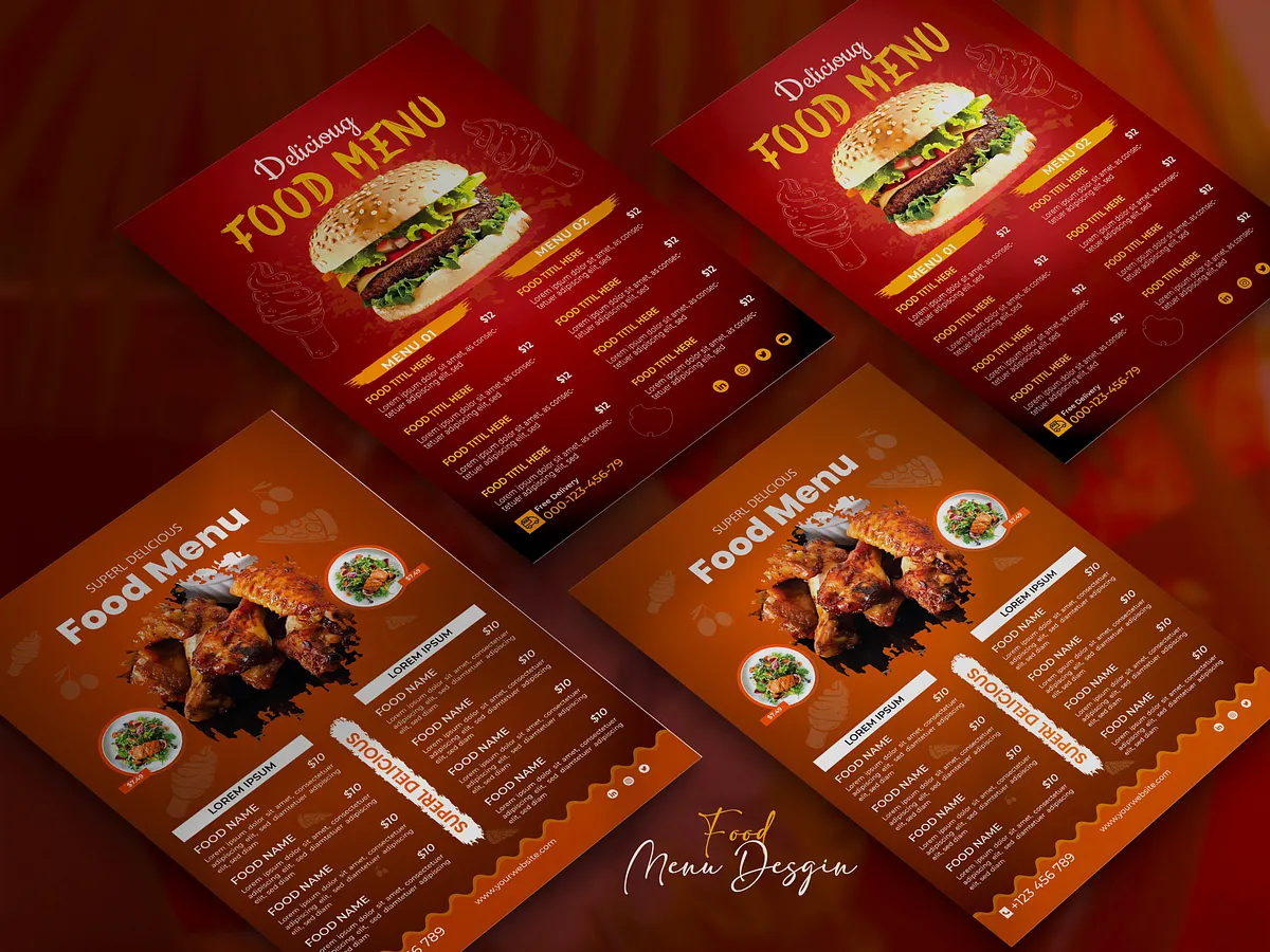 Food Menus designs, themes, templates and downloadable graphic elements ...