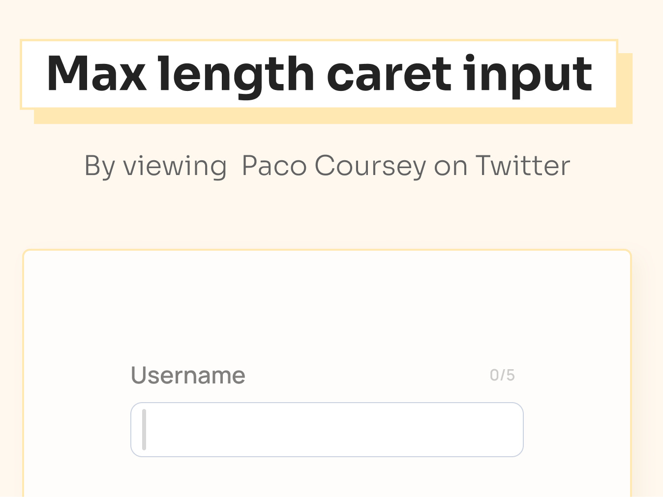 Max input Caret by Noor Merchant on Dribbble Max input Caret by Noor Merchant on Dribbble