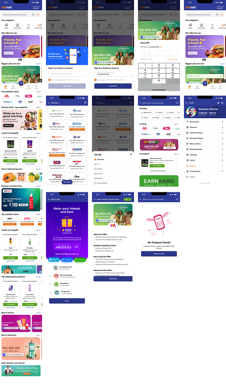 Cashkaro App Redesign by Kanhaiya Sharma ⚡️ on Dribbble