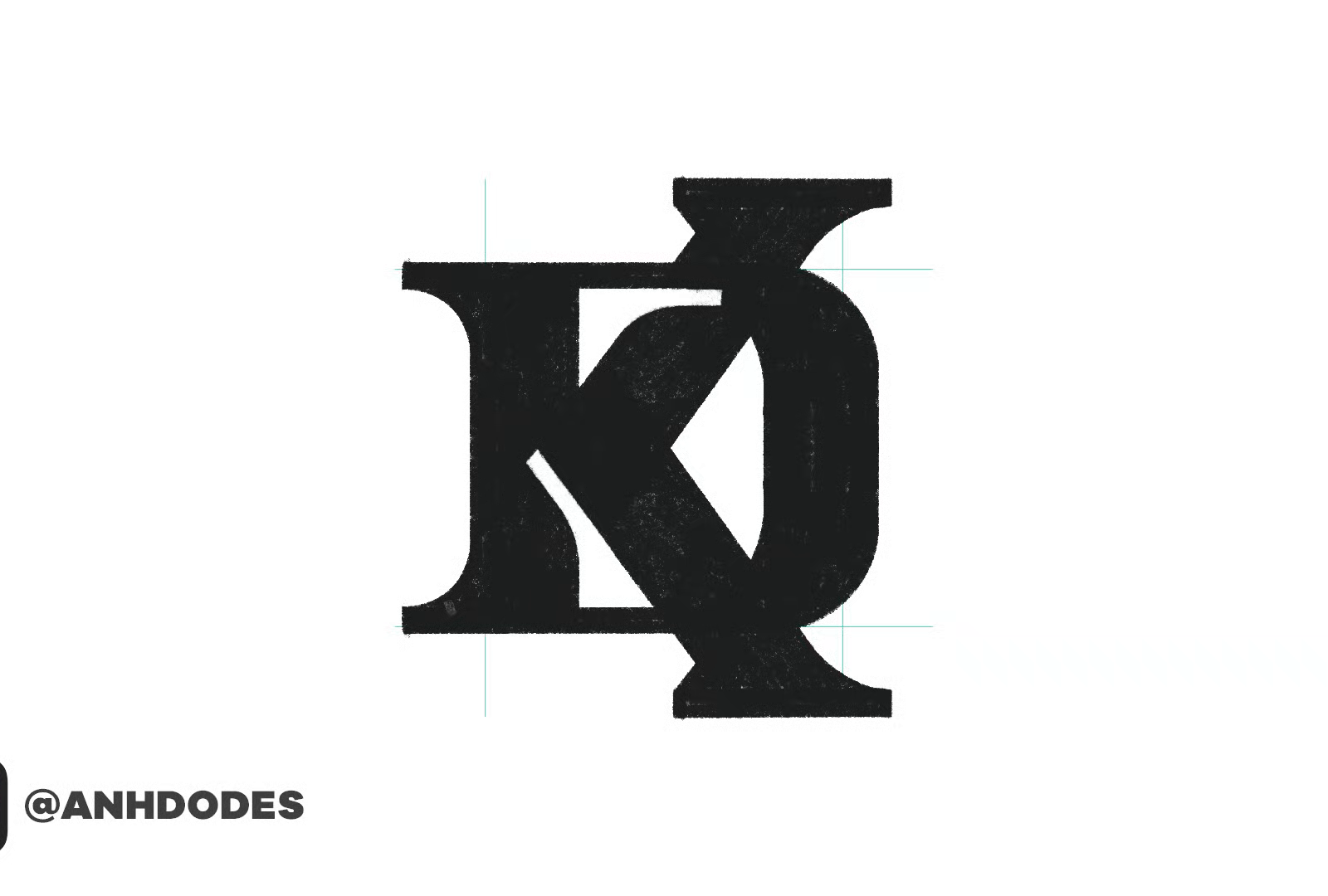 K D monogram typography logomark design by credit: @anhdodes by Anh Do ...