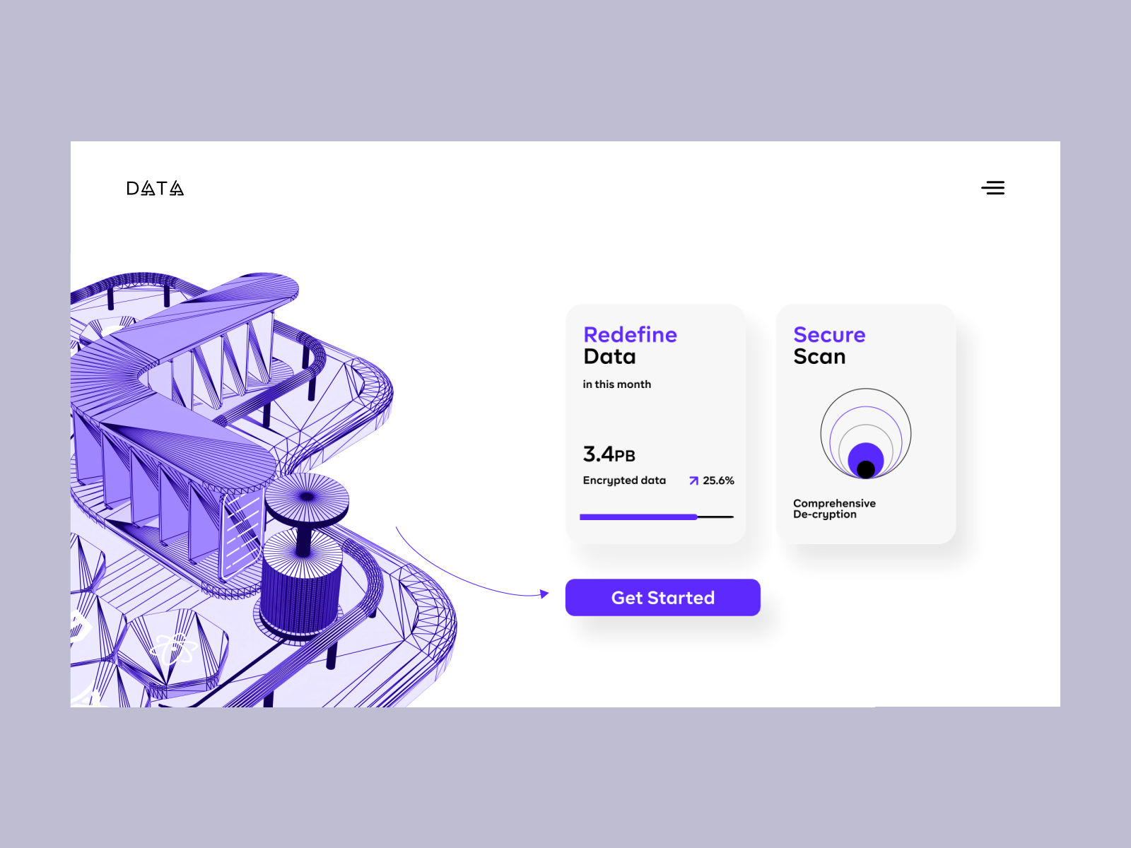 IoT data SaaS website header UI UX by Augustus on Dribbble
